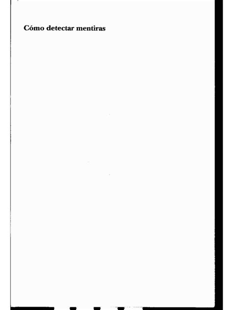 Como Detectar Mentiras Pdf