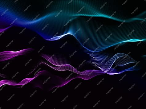 Free Photo 3d Abstract Network Technology Background With Flowing Particles
