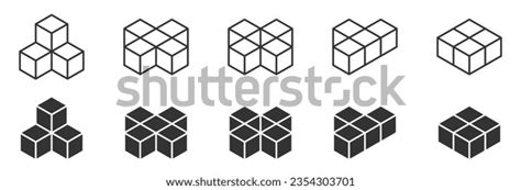 3d Cube Icon Set Vector Illustration Stock Vector Royalty Free 2354303701 Shutterstock