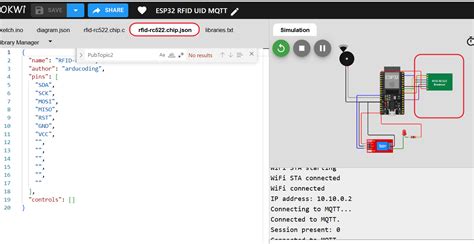 alex ufo 聰明人求知心切 WOKWI ESP 模擬 READ RFID UID AsyncMQTT ESP