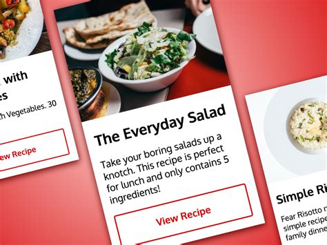 Recipe Cards Created With Html And Css By Angela Delise On Dribbble