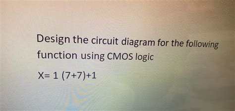 Solved Design The Circuit Diagram For The Following Function Chegg Com