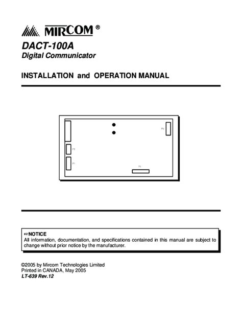Fillable Online Wp Content Uploadsdigital Communicator Installation And Operation