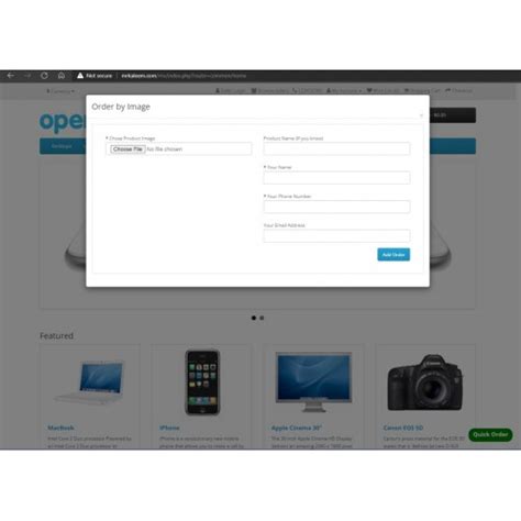 Opencart Quick Order Place