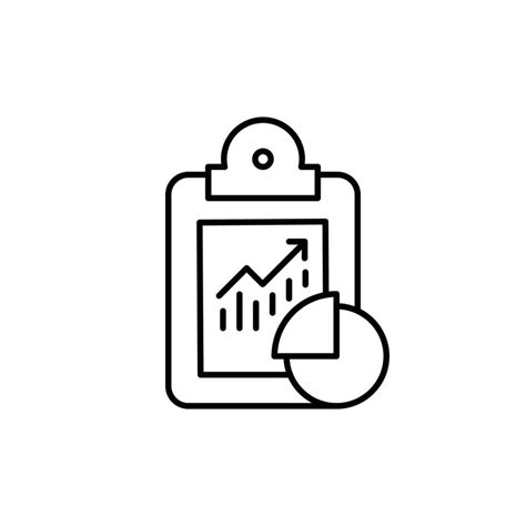 Statistic Report Thin Outline Icon Design Good For Web Or Mobile App