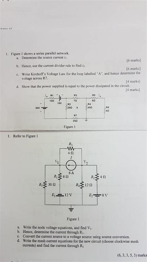 Solved 1 Figure 1 Shows A Series Parallel Network A