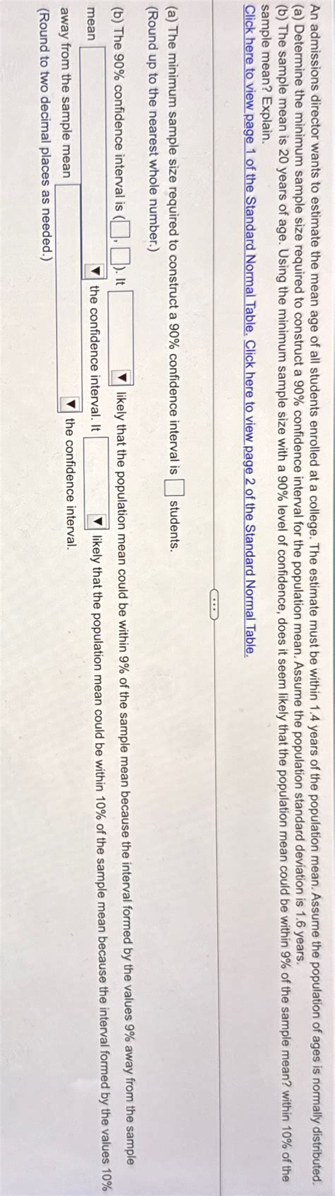 Solved A Determine The Minimum Sample Size Required To Chegg