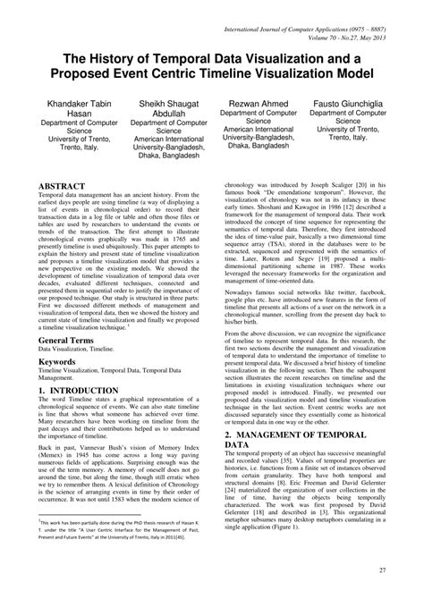 Pdf The History Of Temporal Data Visualization And A Proposed Event