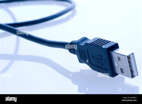 Usb Cable Isolated On White Stock Photo Alamy