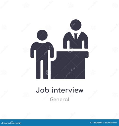 Job Interview Icon Trendy Modern Flat Linear Vector Job Interview Icon