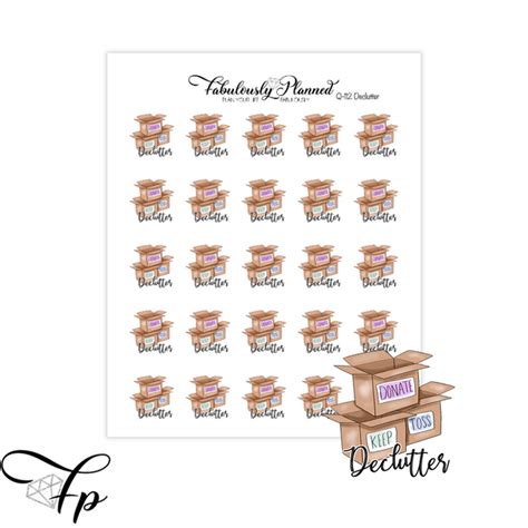 Declutter Icon Stickers Fabulously Planned