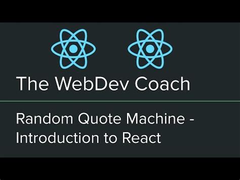 Start With Basic React FreeCodeCamp Random Quote Machine React YouTube