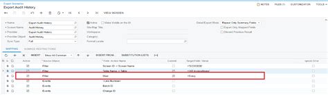 export data from audit history when using export scenarios community