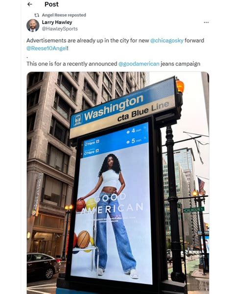 Angel Reeses Debut Good American Denim Campaigns Digital Billboards