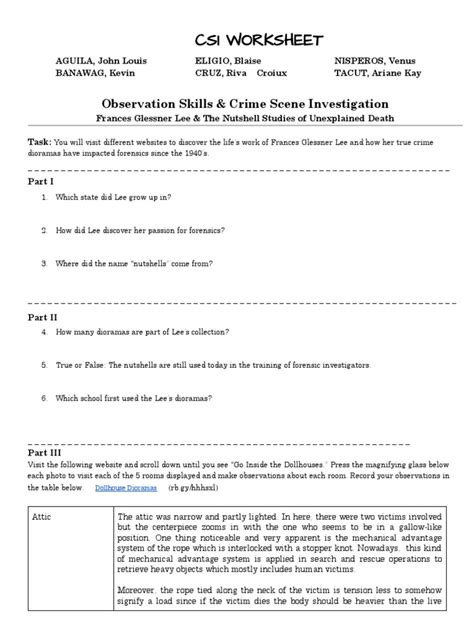 Group 4 Observation Skills B Download Free Pdf Forensic Science