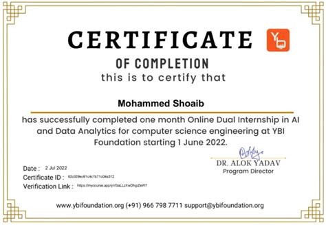 Internship Dataanalytics Machinelearning Shoaib Mohammed