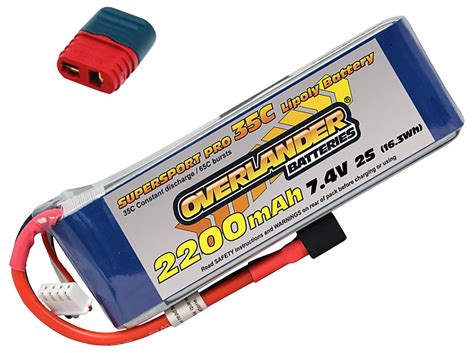 2200mah 74v 2s 35c Supersport Pro Lipo Rc Battery Deans Connector