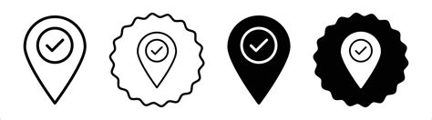 checkpoint icon set collection checkpoint outline flat icon 47540027