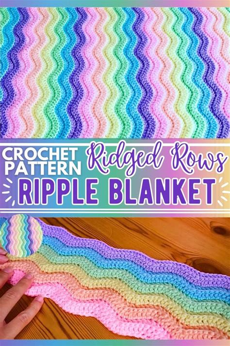 Crochet Ridged Ripple Blanket Crochet Ripple Blanket Pattern Free