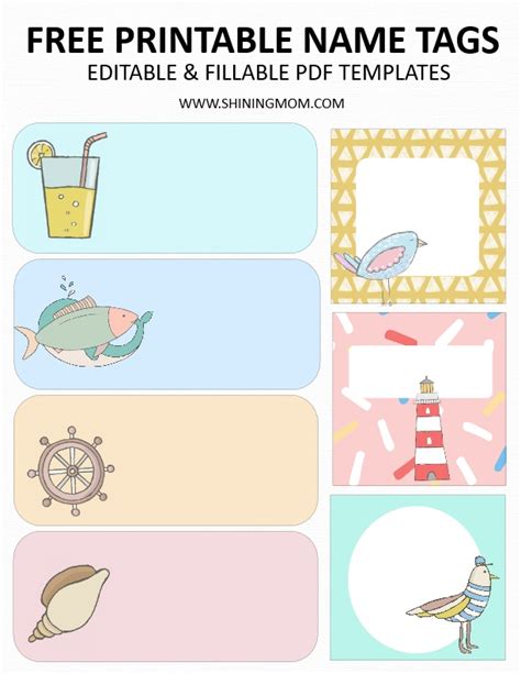 Free Editable Name Tag Templates 100 Awesome Designs