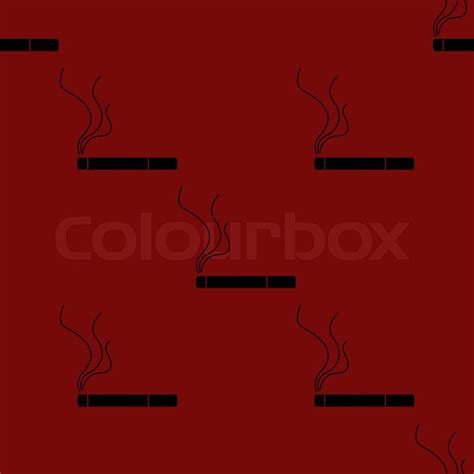 Smoking Sign Cigarette Flat Design Seamless Gray Pattern Colourbox