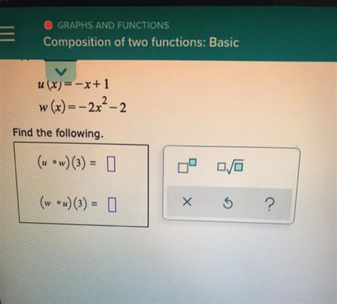 Solved Graphs And Functions Composition Of Two Functions