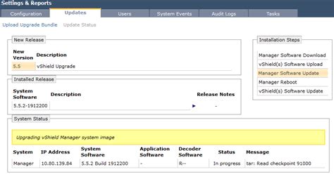 how to upgrade vmware vcloud networking and security vshield manager