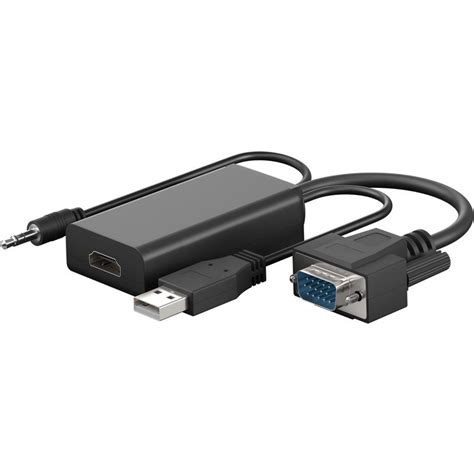 Goobay Vga With Aux Hdmi Adapter Black