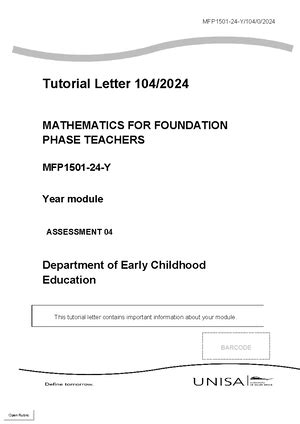 Solved Question You Are Planning A Bachelor Of Education In Foundation Phase