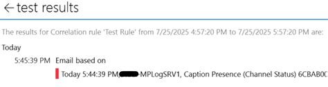 Email Alarm Notification Via Correlation Rule Persistent Event Not Collecting Cleared Alarms