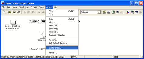 Quarc Sine And Scope Demo Quarc Demos