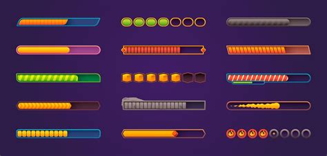 premium vector progress bar ui game asset for mobile and web