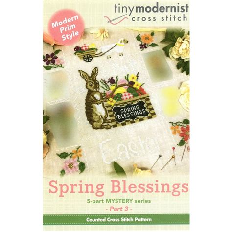 Spring Blessings 3 Tiny Modernist Cross Stitch Pattern Premium
