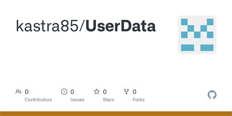 Github Kastra85userdata