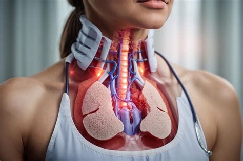 Premium Ai Image Photo Illustration Thyroid On The Throat Woman