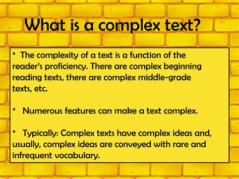 Ppt Text Complexity Text Based Answers Informational Texts Oh My