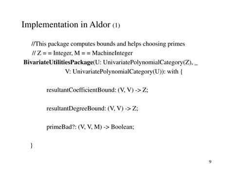 Ppt On Collins Modular Algorithm For Computing Resultant Powerpoint