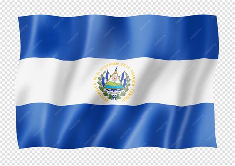 Premium Psd Salvadoran Flag Isolated On White