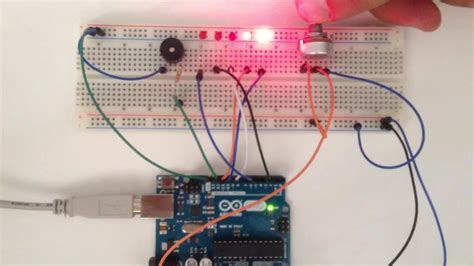 Arduino Led Con Buzzer Comandati Da Un Potenziometro Youtube