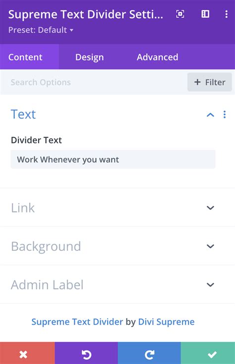 text divider module divi supreme