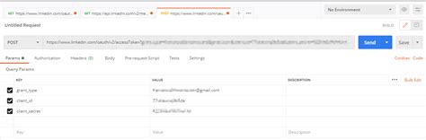 Rest Linkedin Api How To Obtain The Bearer Access Token Stack