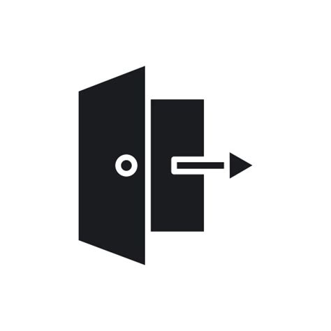 Exit Icon Set Output Symbol Quit Or Logout Button Vector Image