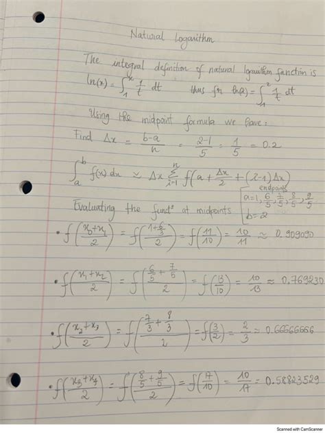 Natural Logarithm Pdf