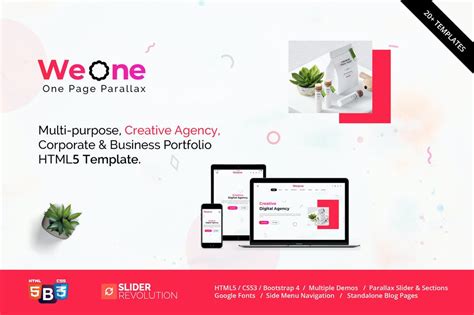 weone one page parallax html5 cromur