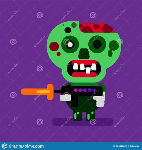 Zombie Game Caracterdeveloper Stock Illustrations 1 Zombie Game