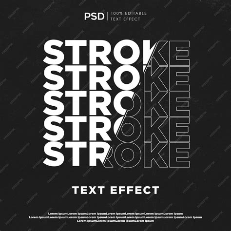 Premium Psd Full Editable Psd Stroke Text Effect