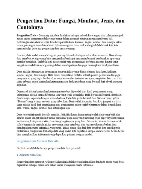 Pengertian Data Pdf