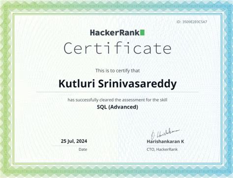Srinivasareddy Kutluri On Linkedin Codegnan Mysql Hackerrank