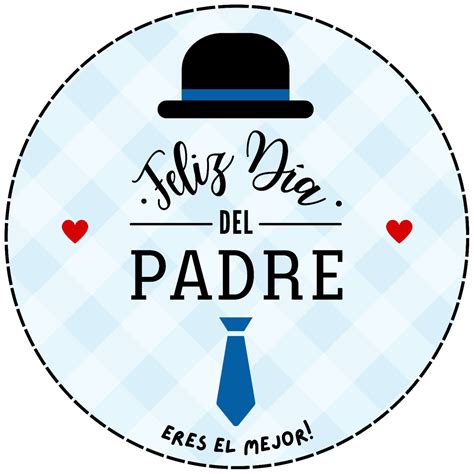 Tarjetas Stickers Circulares Para El Día Del Padre Con Mensajes Para