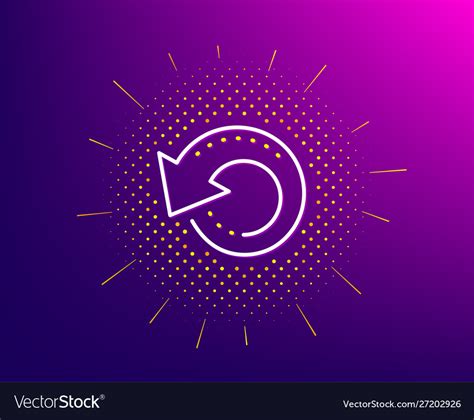 Recovery Info Line Icon Backup Data Sign Restore Vector Image